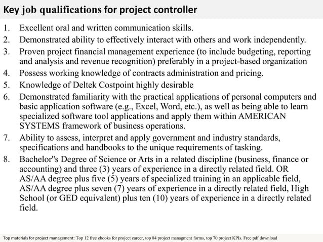 Project controller | PPTX
