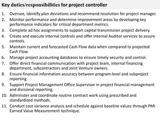 Project controller job description | PPTX