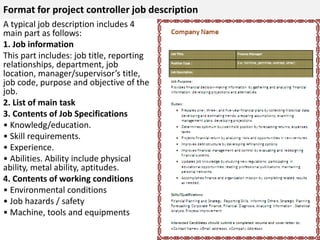 Project controller job description | PPTX