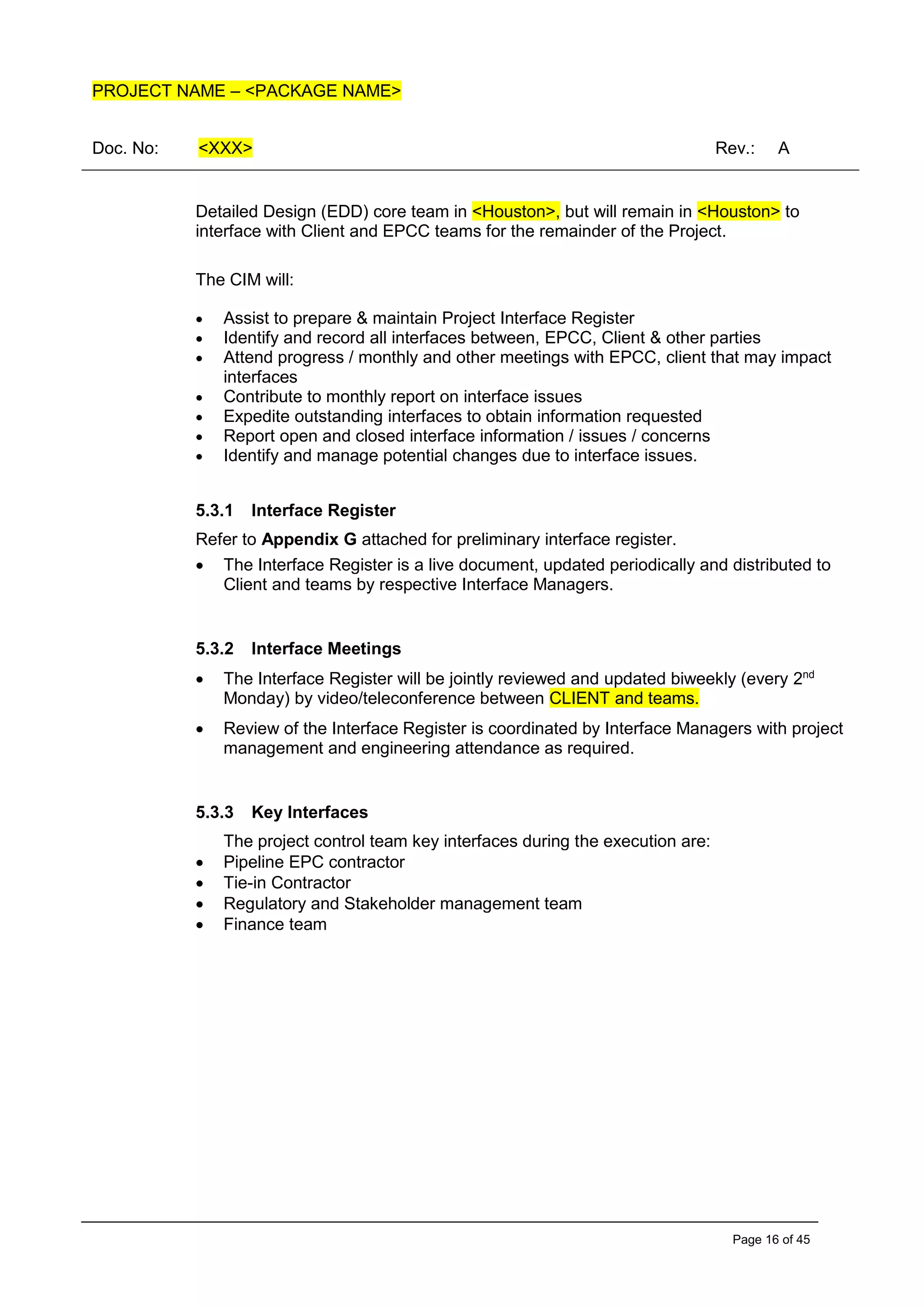 Project control plan_draft | PDF