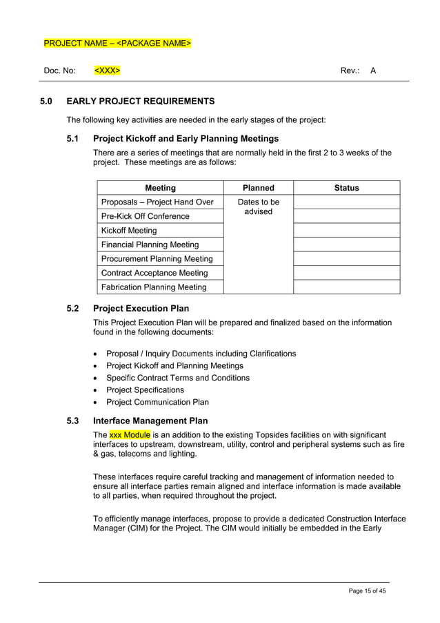 Project control plan_draft | PDF