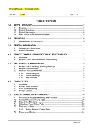 Project control plan_draft | PDF