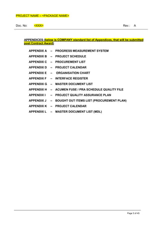 Project control plan_draft | PDF