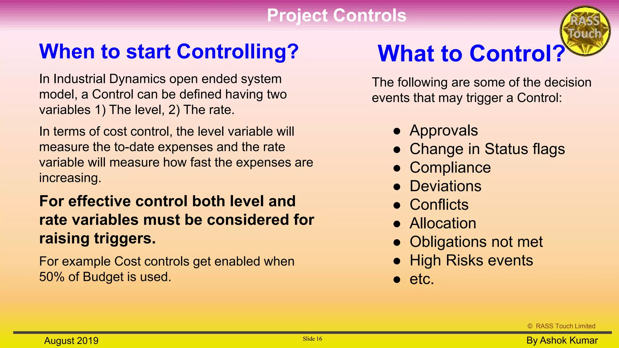 Project controls | PPTX