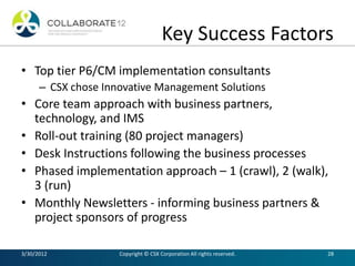 Project controls for csx engineering ppt | PDF