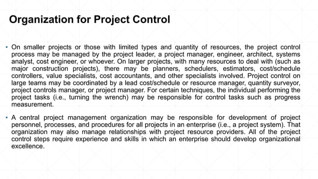Project controls function | PPT