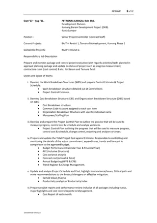 Project controls manager, project management, project planner, cost ...