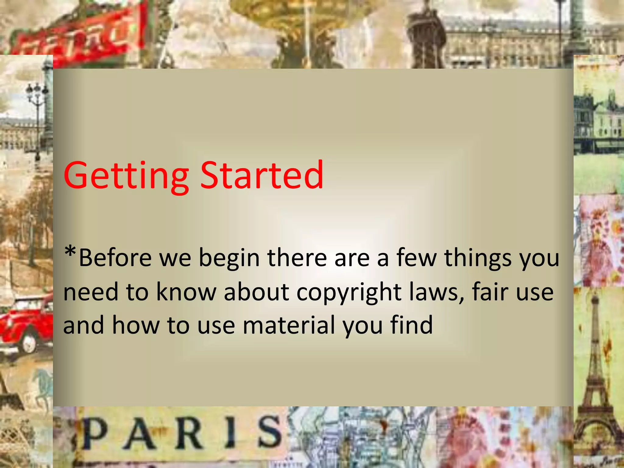 Final Copy French Culture Project and copyright use | PPT