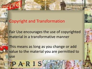 Final Copy French Culture Project and copyright use | PPT