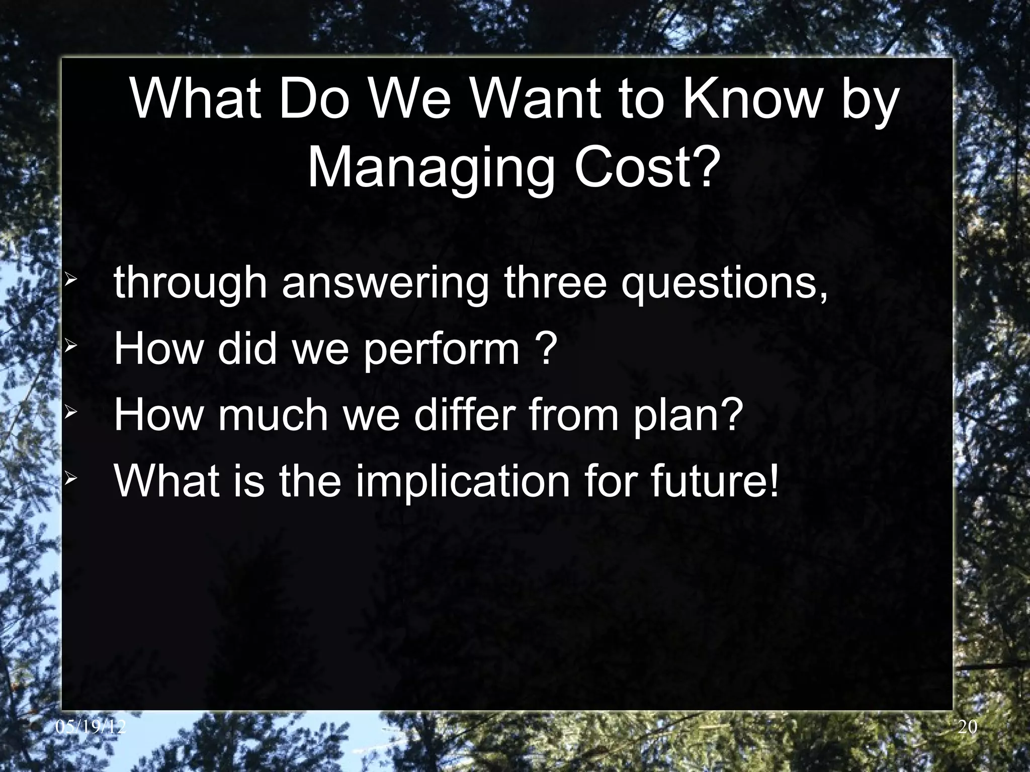 Project cost management-slides | PPT