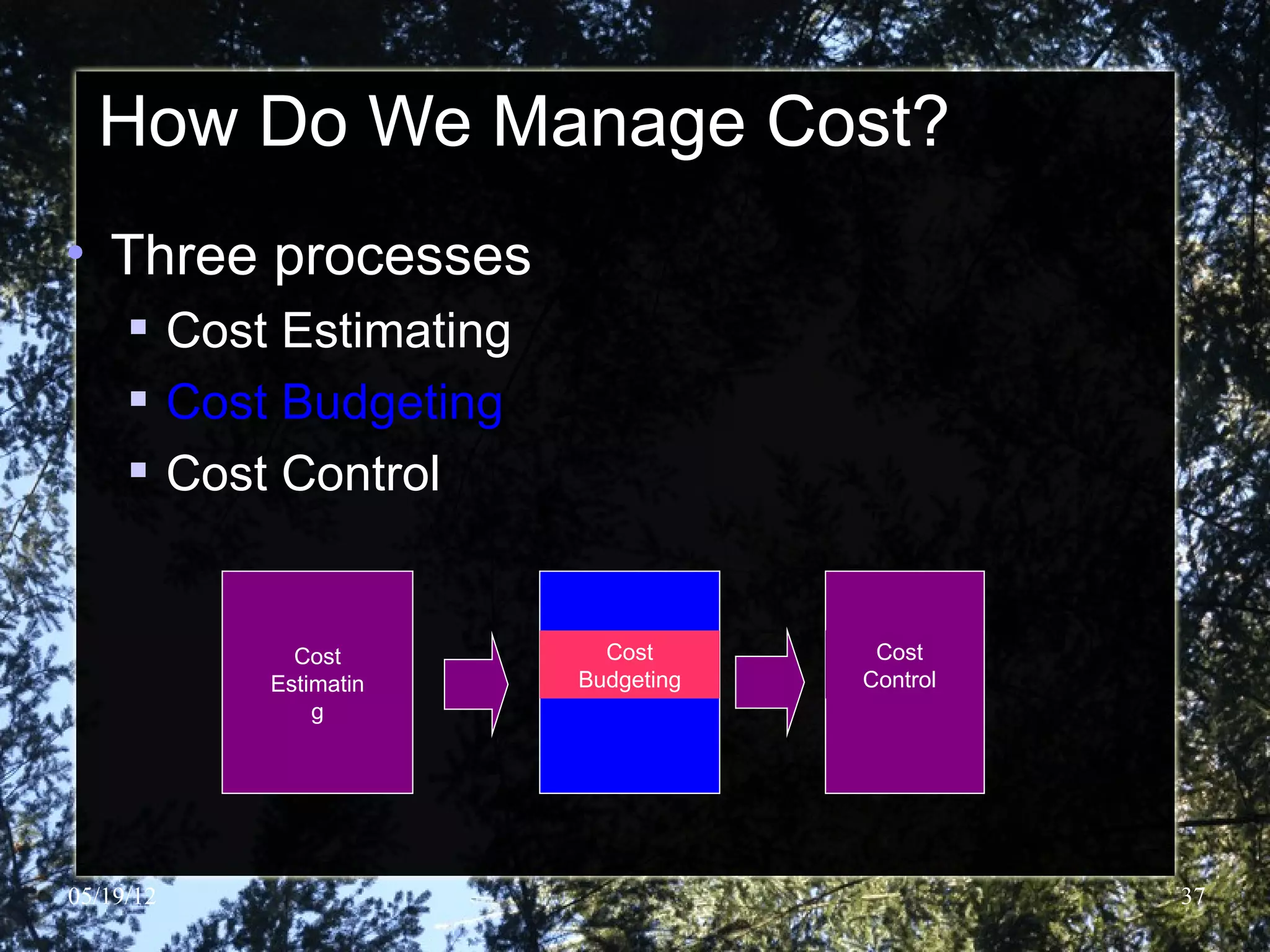 Project cost management-slides | PPT