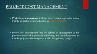 Project cost control | PPTX