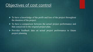 Project cost control | PPTX