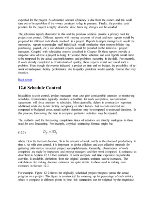 Project cost control management | DOCX | Civil Engineering Industry ...