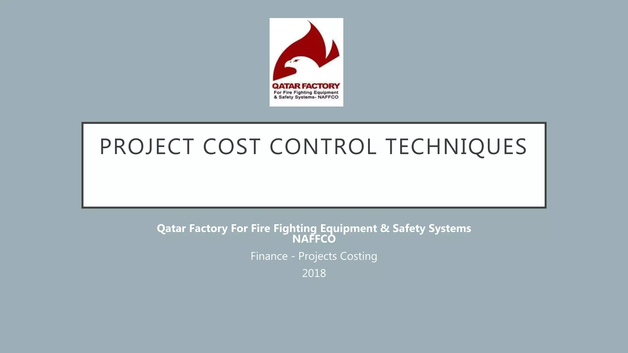 Project Cost Control Techniques Pptx