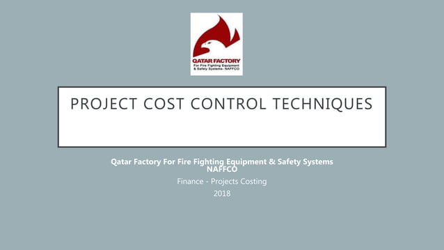 Project cost control techniques | PPTX