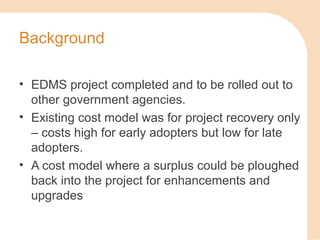 Project cost modelling (edms) | PPT