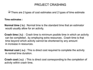 Project crashing and project management - 01 | PPT