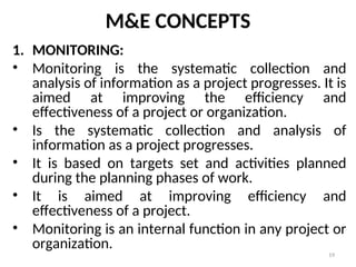 M&E concepts in project planning and management | PPT