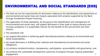Project Cycle and the World Bank Environmental and Social Framework (ESF) | PPTX