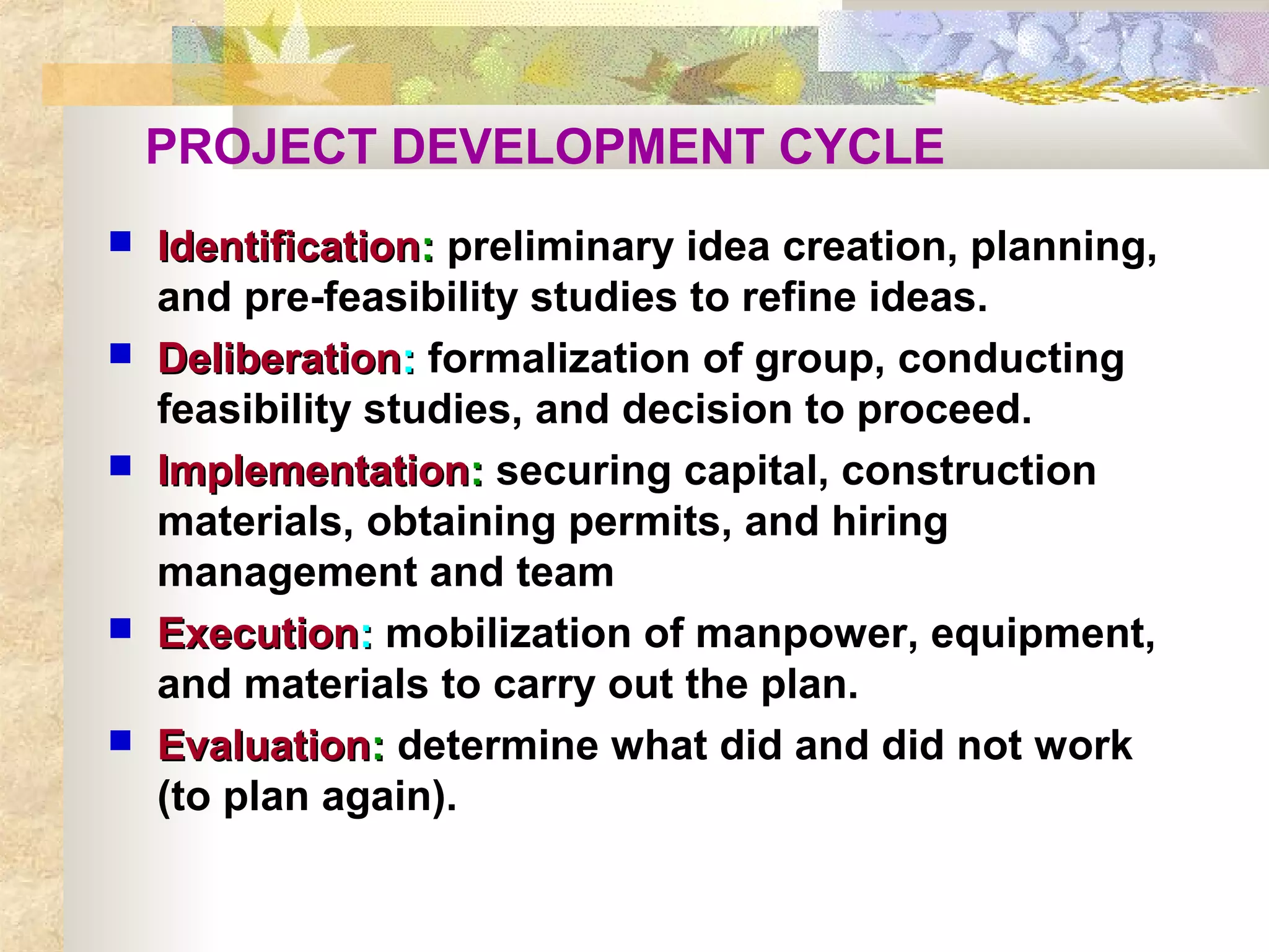 An Introduction to Project Cycle Management | PPT