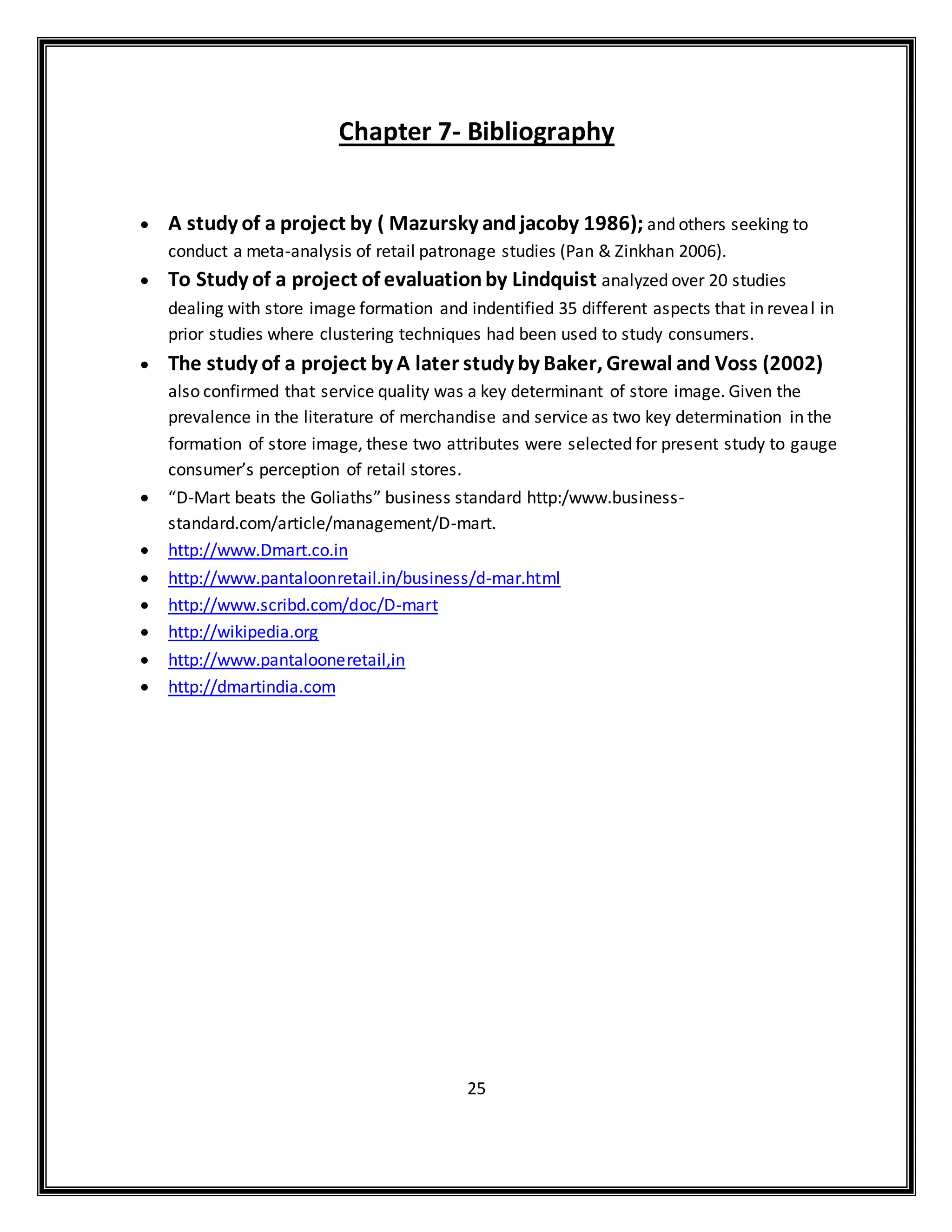 Project d mart | DOCX