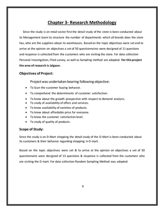 Project d mart | DOCX | Retail Industry | Industries