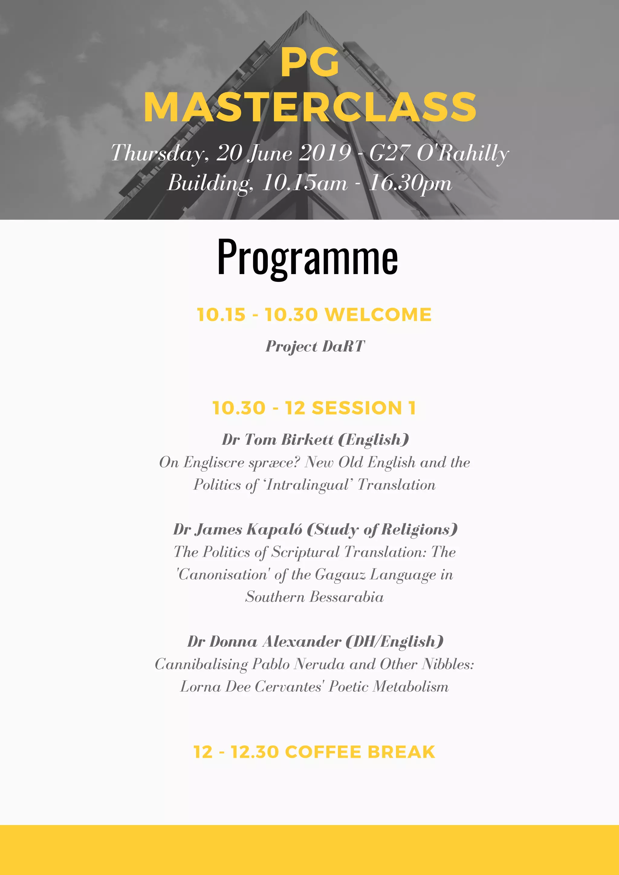 PG Masterclass / Project DaRT | PDF