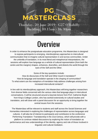 PG Masterclass / Project DaRT | PDF