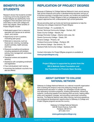 Project DEgree_brochure_2011 | PDF