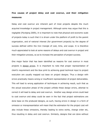 Project delay and_cost_overrun-libre | PDF