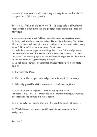 Project Deliverable 1 TemplateProject Plan InceptionProject .docx