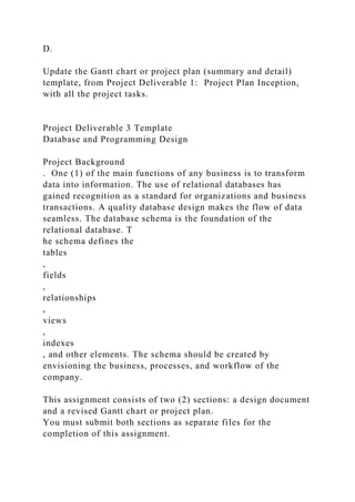 Project Deliverable 1 TemplateProject Plan InceptionProject Ba.docx