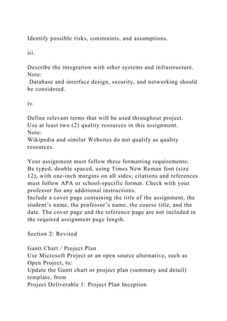 Project Deliverable 2 Business RequirementsThis assignment co.docx