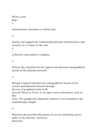 Project Deliverable 5 Infrastructure and SecurityThis assignm.docx