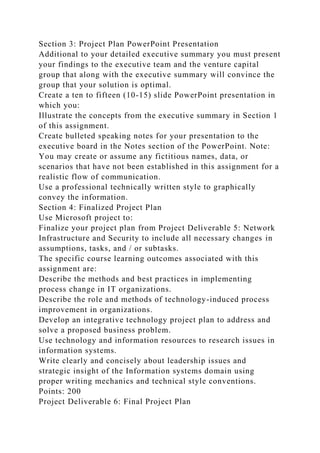 Project Deliverable 6 Final Project PlanDue Week 10 and worth 200.docx