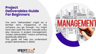 Project Deliverables In Project Management | PPT