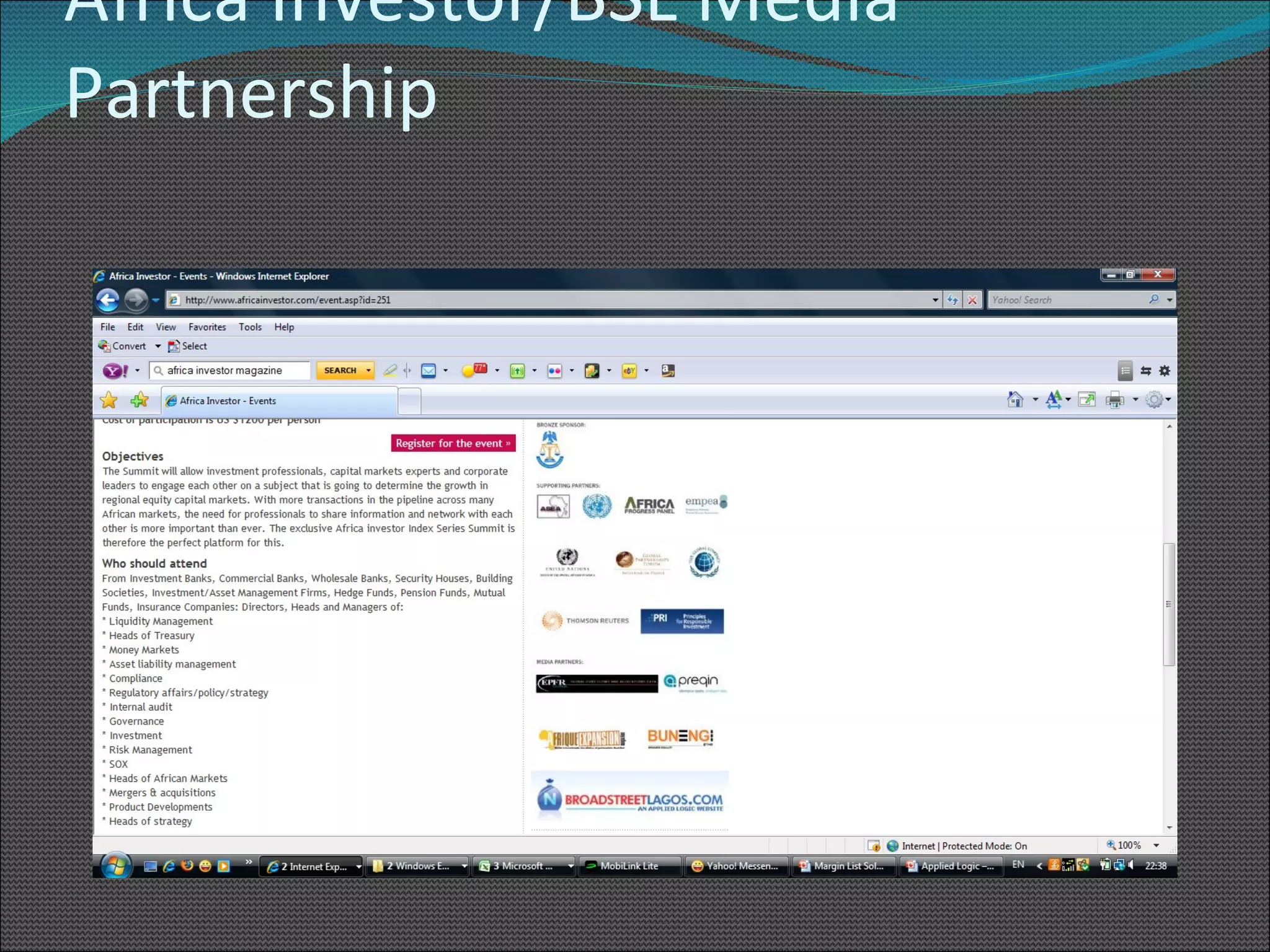 Presentation at BSL Launch | PPT