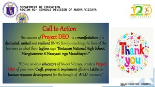 The main project of Bintawan National High School | PPTX