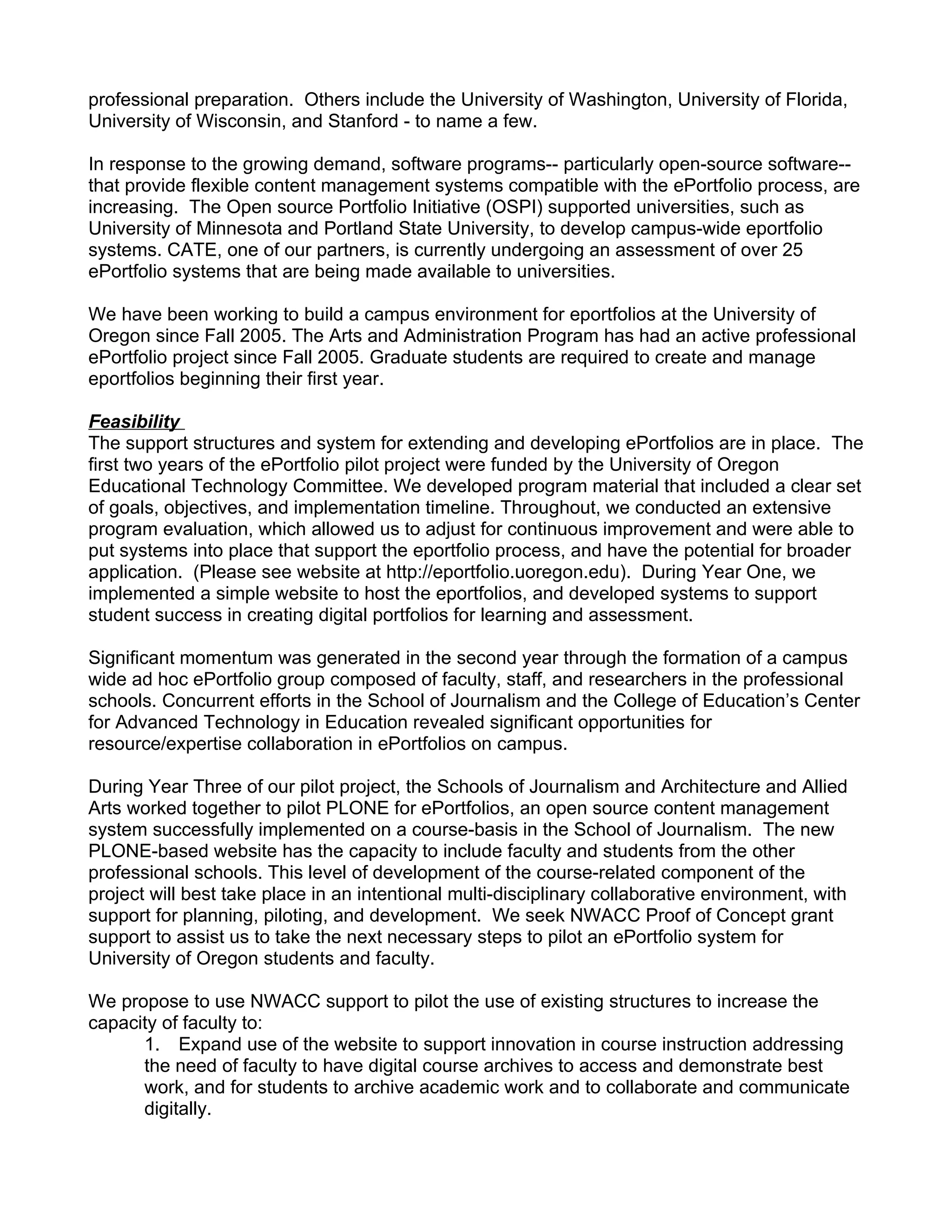 ePortfolio Project Proposal | PDF