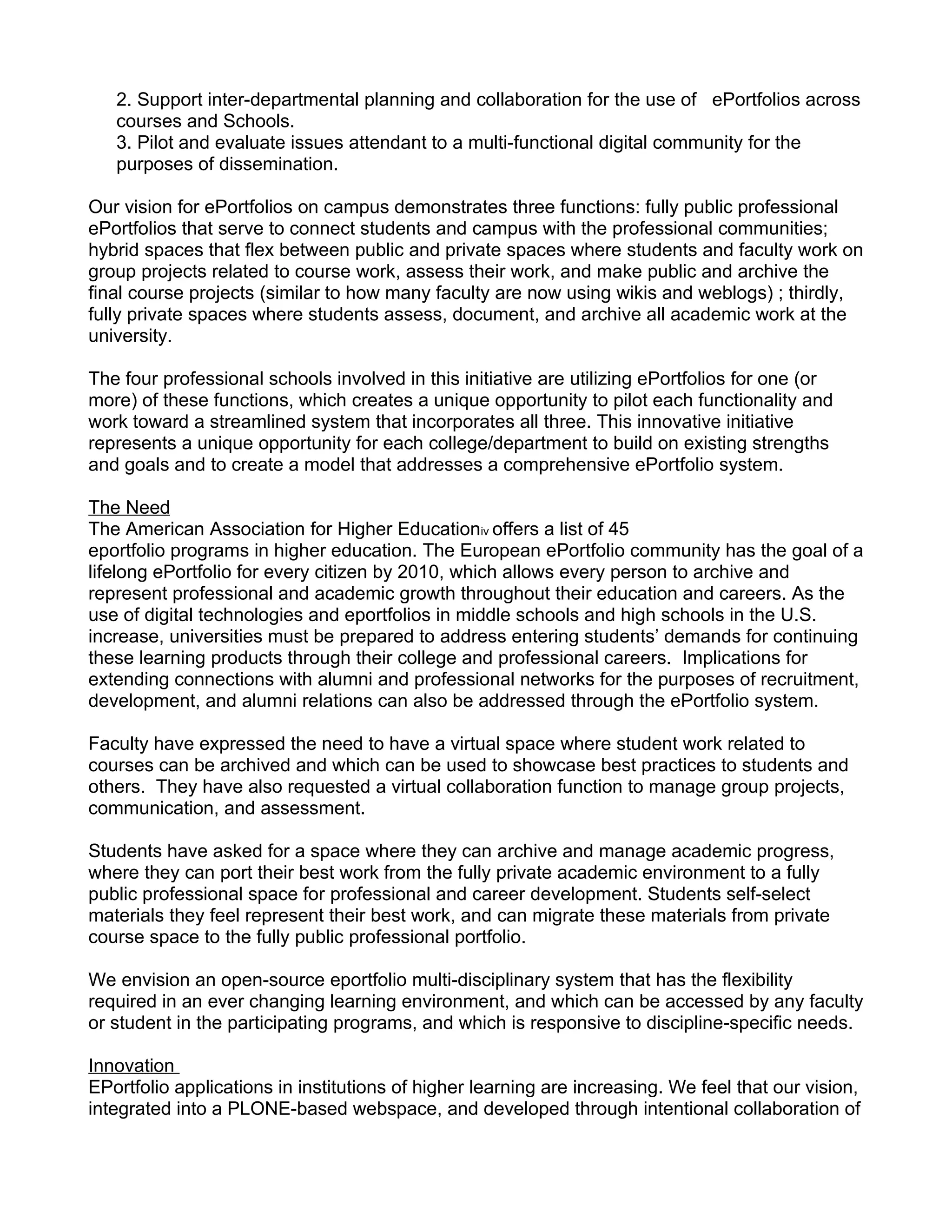 ePortfolio Project Proposal | PDF