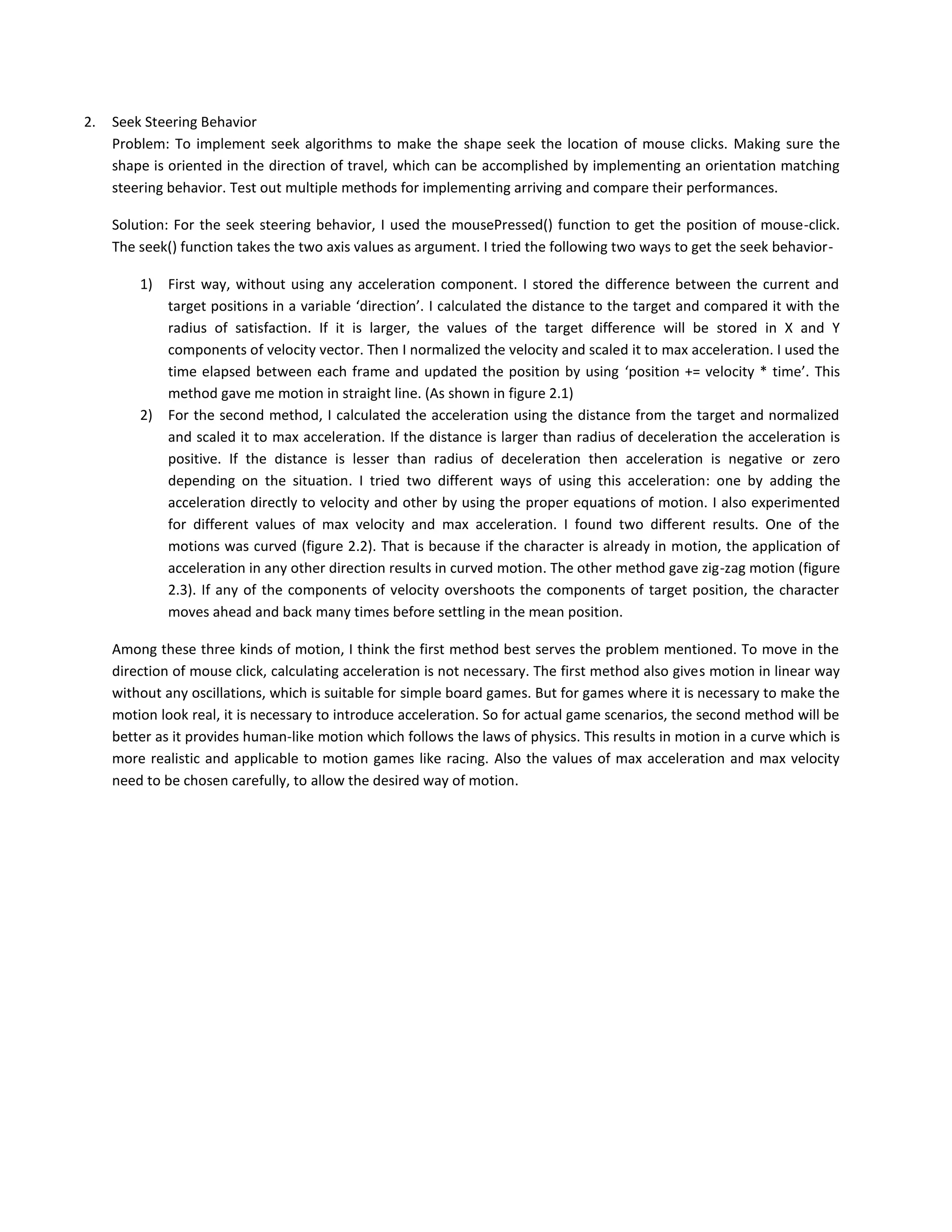 AI in Games- Steering, Wander and Flocking behavior | PDF | Computer Animation | Computer ...