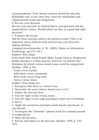 Project DescriptionApply decision-making frameworks to IT-rela.docx