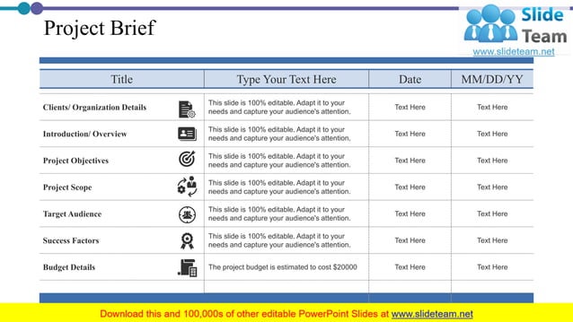 Project Description PowerPoint Presentation Slides | PPT
