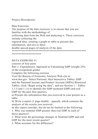 Project DescriptionsData ExercisesThe purpose of the data ex.docx