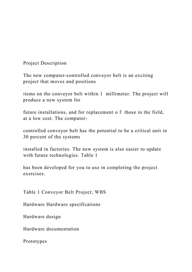 Project Description The new computer-controlled convey.docx