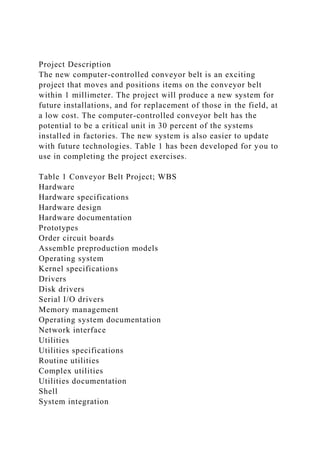 Project DescriptionThe new computer-controlled conveyor belt is .docx