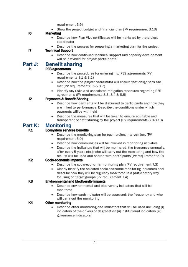 Project Design Document Template For Plan Vivo Projects