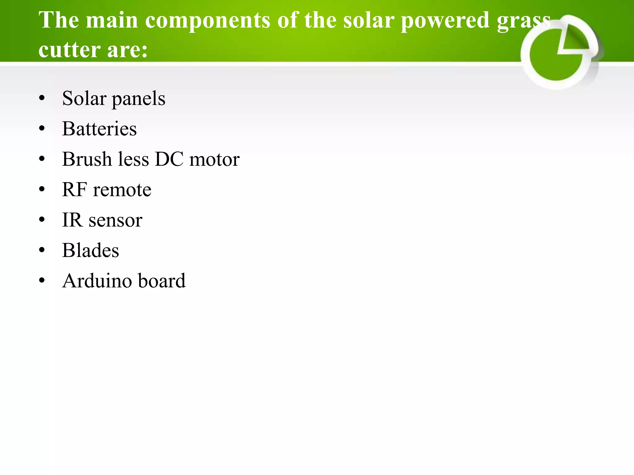 Solar grass cutter | PPTX