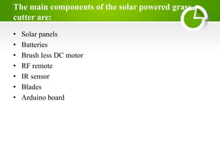 Solar grass cutter | PPTX